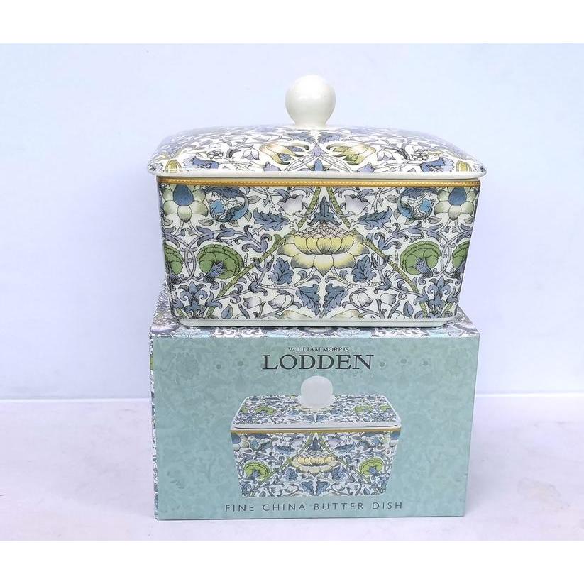 Lodden Fine China Butter Dish – William Morris Design – Chefs Bazaar