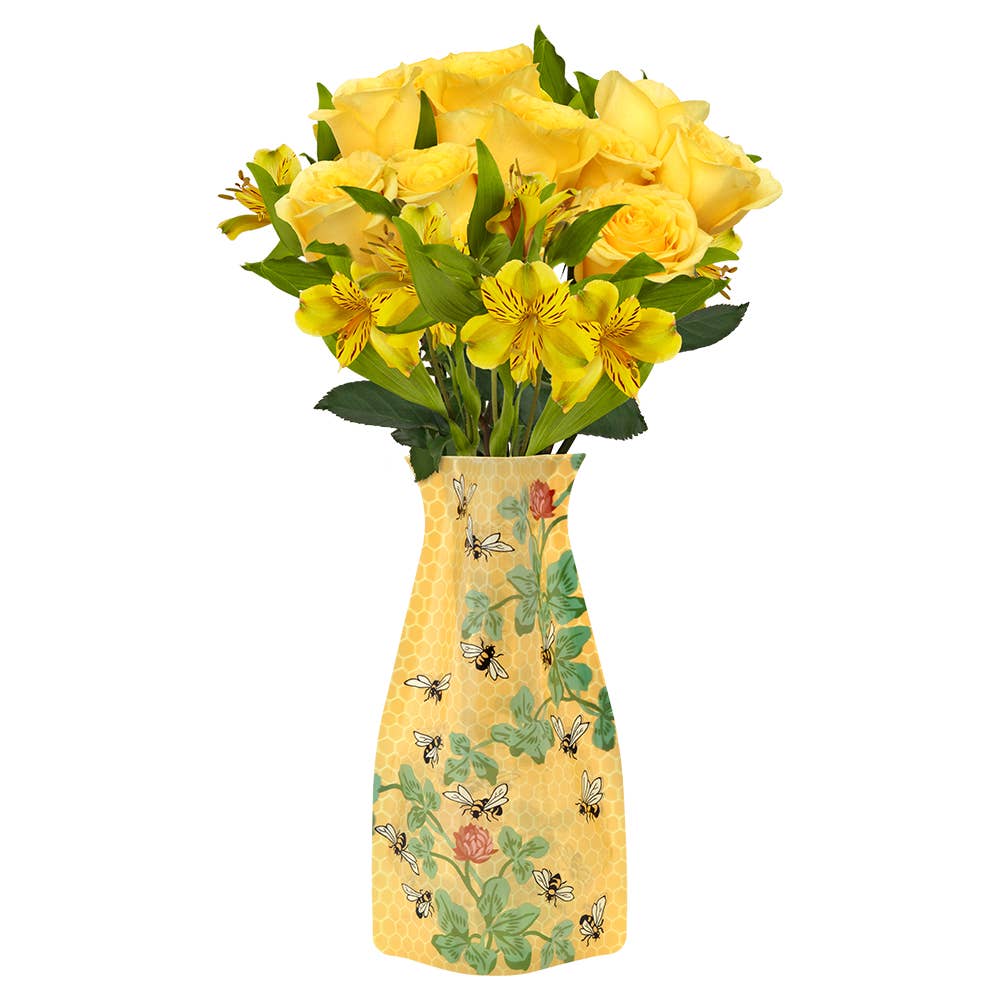 Modgy Expandable Vase - Candace Wheeler Bees With Honeycomb – Chefs Bazaar
